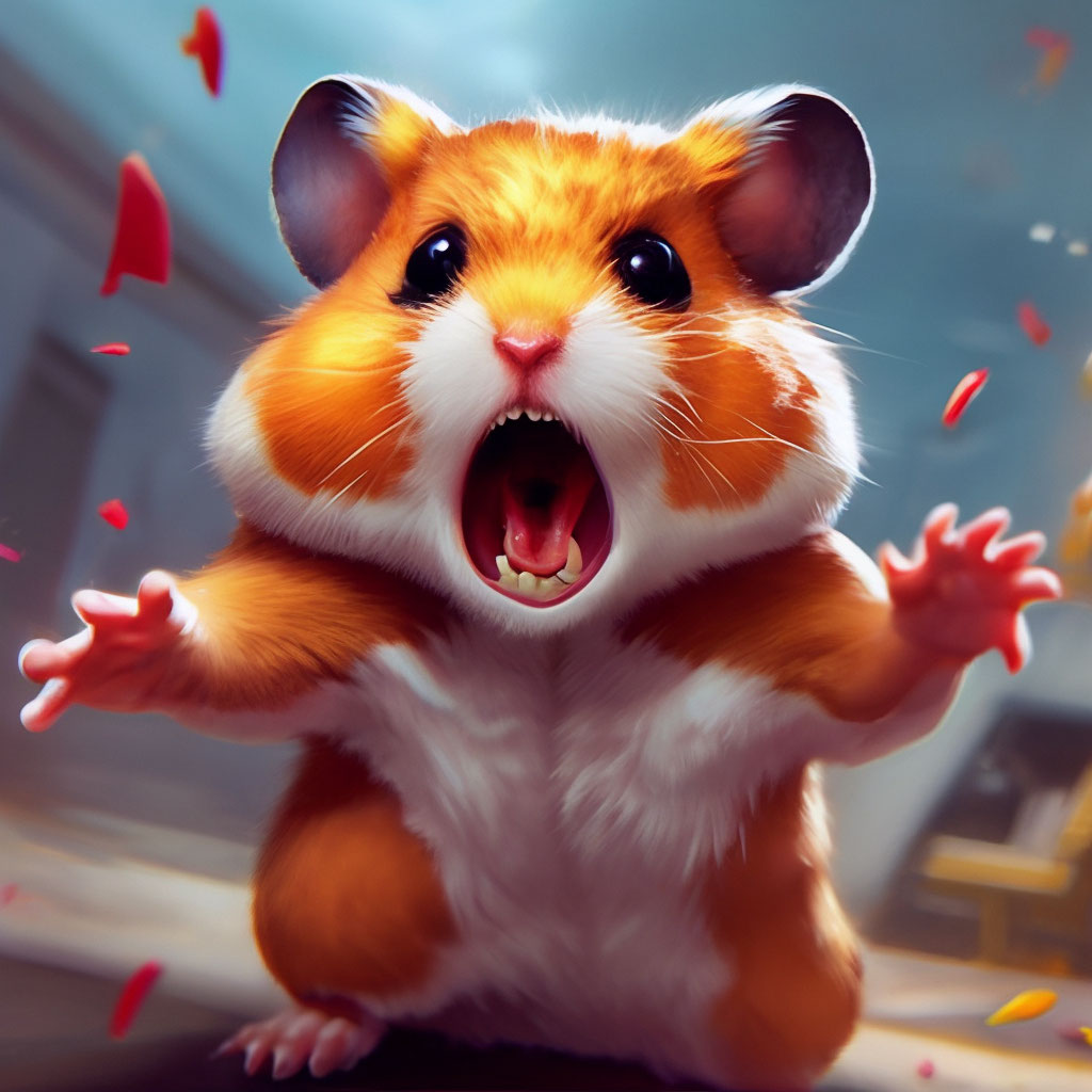 "A very angry hamster" — image created in Shedevrum