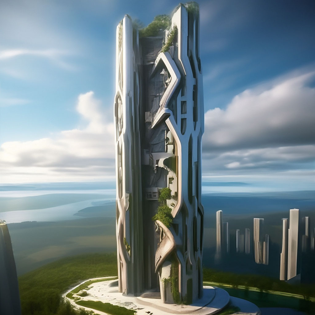 "Columbia, a giant stone, its height is 220 meters, it has a zigzag ...