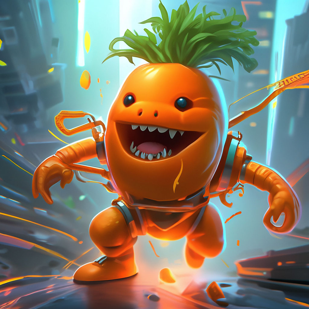 "Carrot mutant" — image created in Shedevrum
