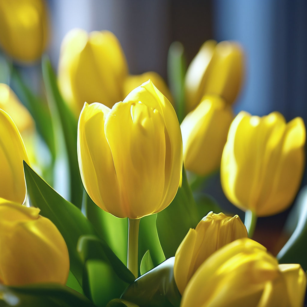 "Yellow tulips, messengers of separation...Hyperrealistic,photorealism ...