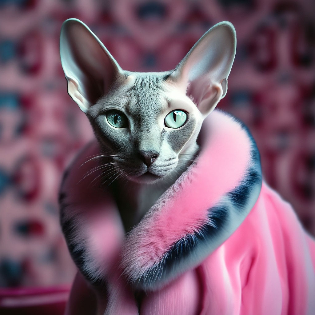 "Sphinx cat in a fur coat in winter" — image created in Shedevrum
