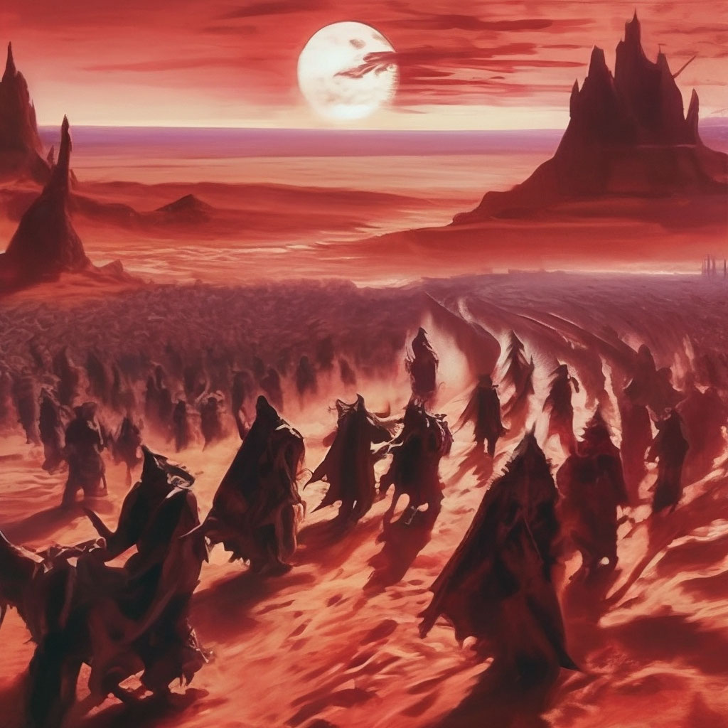 "Desert demons of all stripes march to battle, while the de.ad rise ...