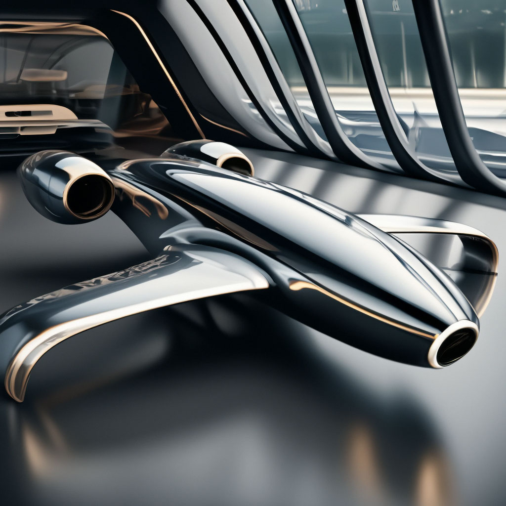 "Mercedes design aircraft" — image created in Shedevrum