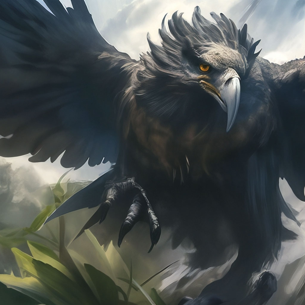 "The Roc bird is a mythical huge bird of prey that carries away an ...