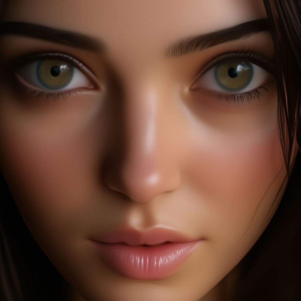 "1024k, high resolution, high detail, cgi, beautiful brunette ...