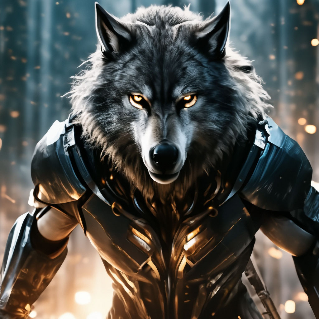 "The wolf has mastered the super powers" — image created in Shedevrum