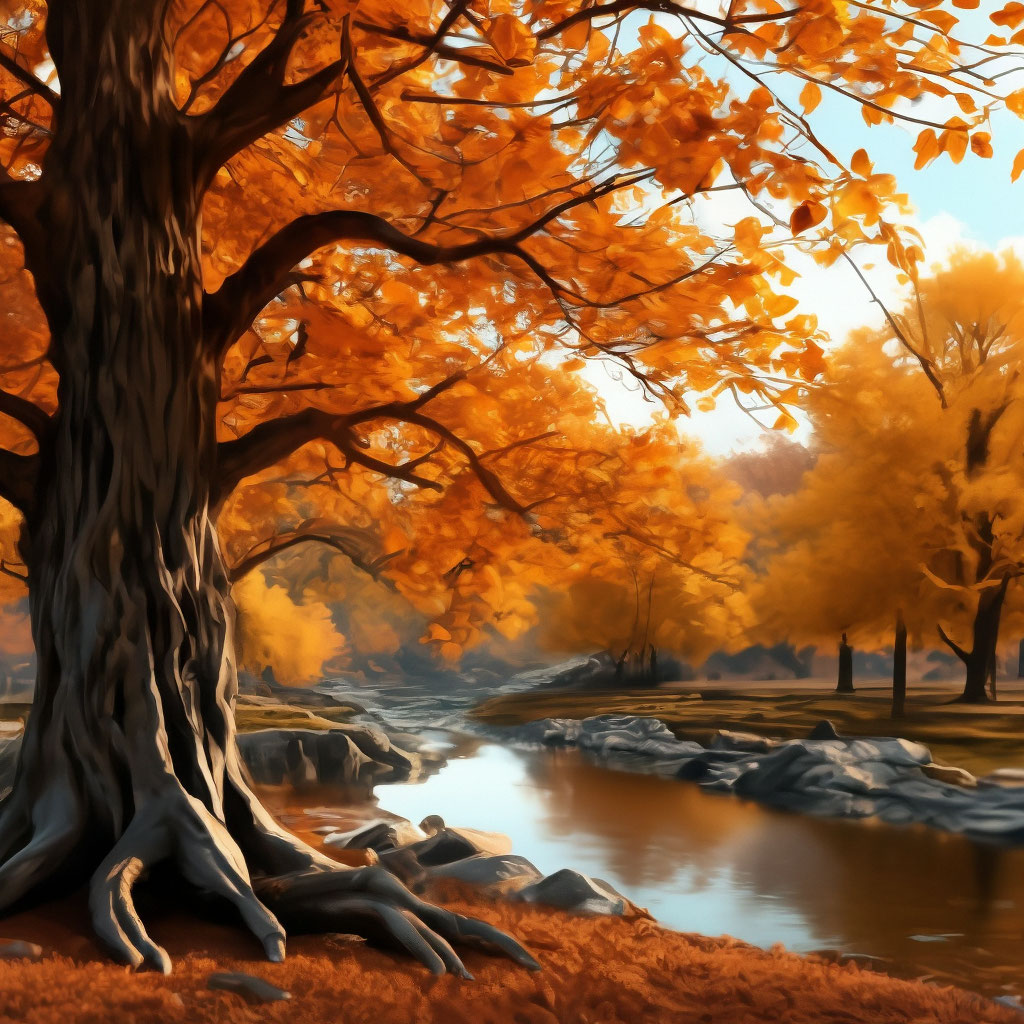 "Autumn tree, beautiful, realistic, close-up, high detail" — image ...