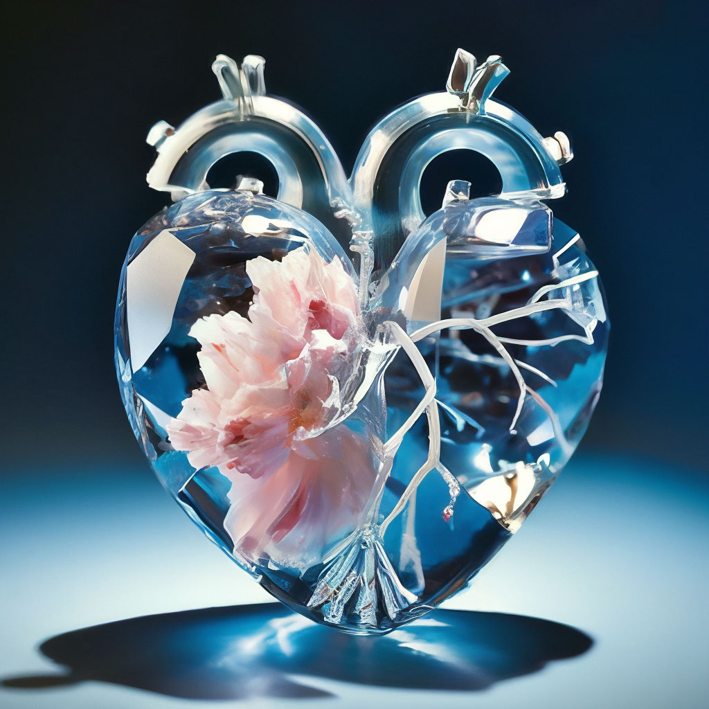 "A crystal heart" — image created in Shedevrum