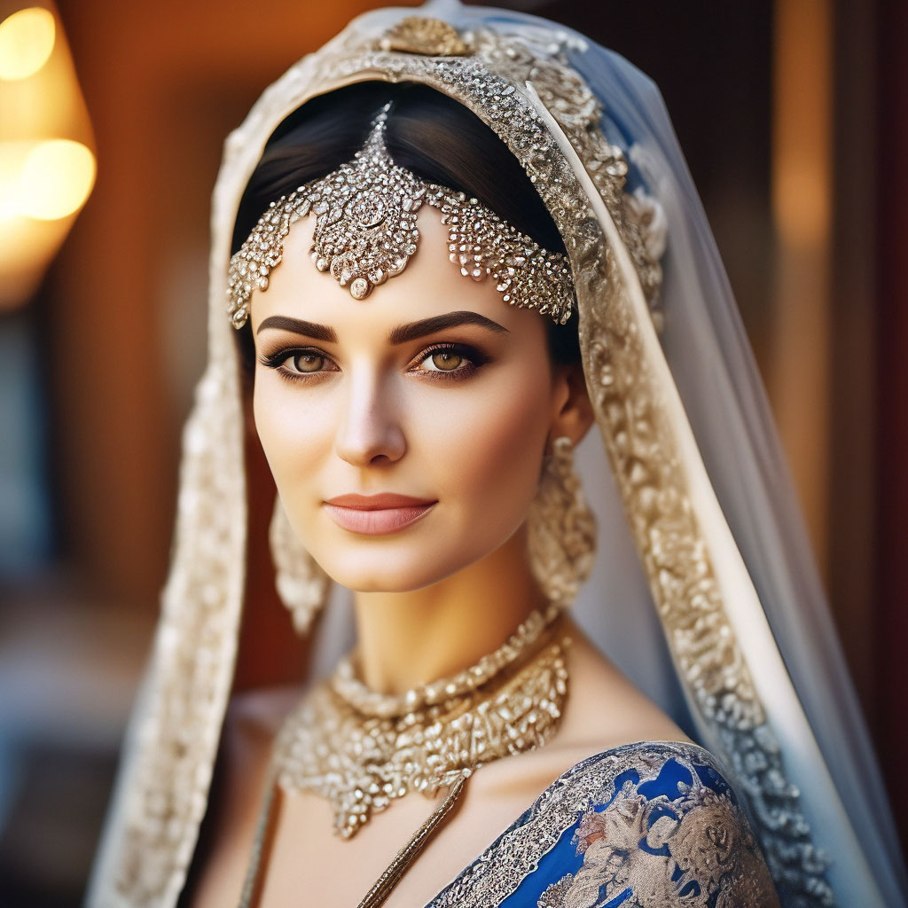 "Turkish wedding, beautiful bride, professional photo, high detail ...