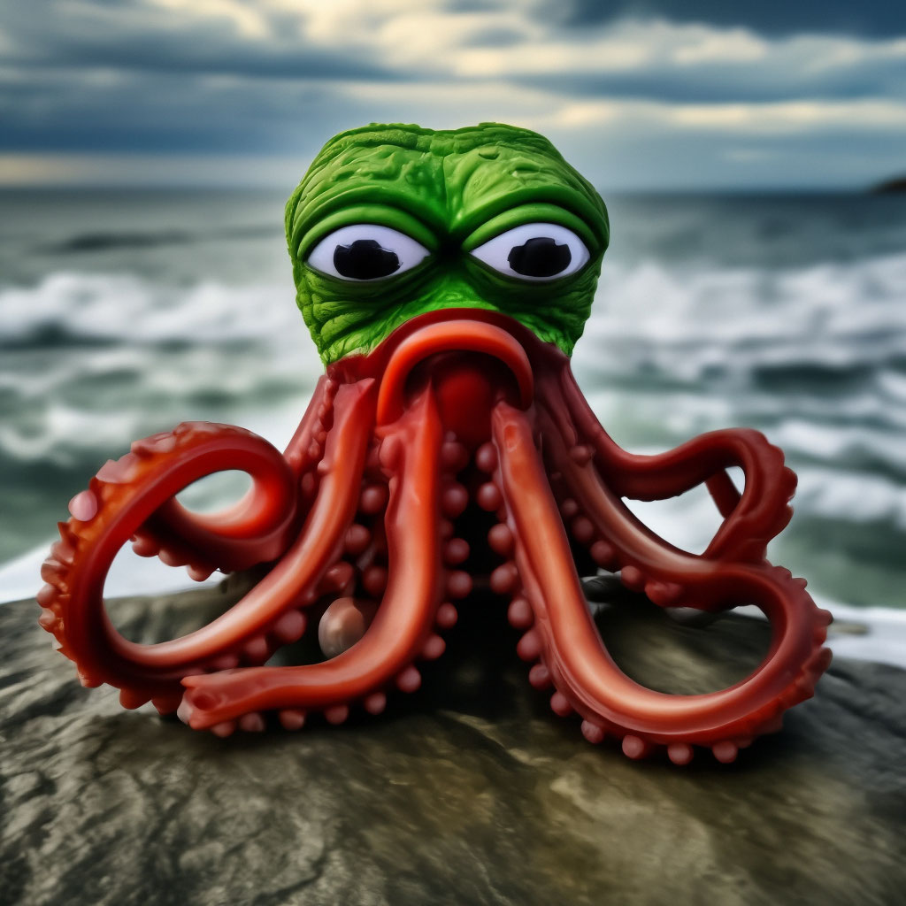 "Pepe octopus" — image created in Shedevrum