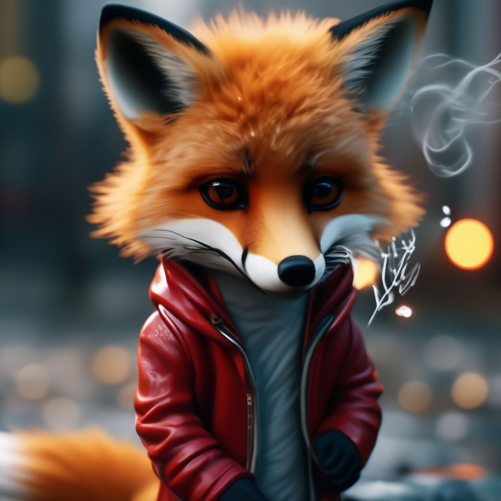 "💔 a small stylish unhappy cool cute beautiful fox with a broken heart ...
