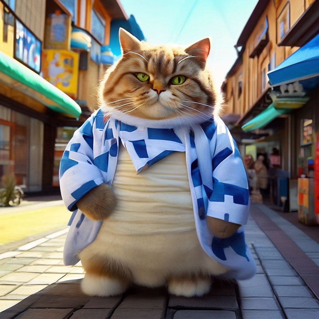 "Real photo. Hyperrealism. In the style of Hayao Miyazaki. In clothes ...