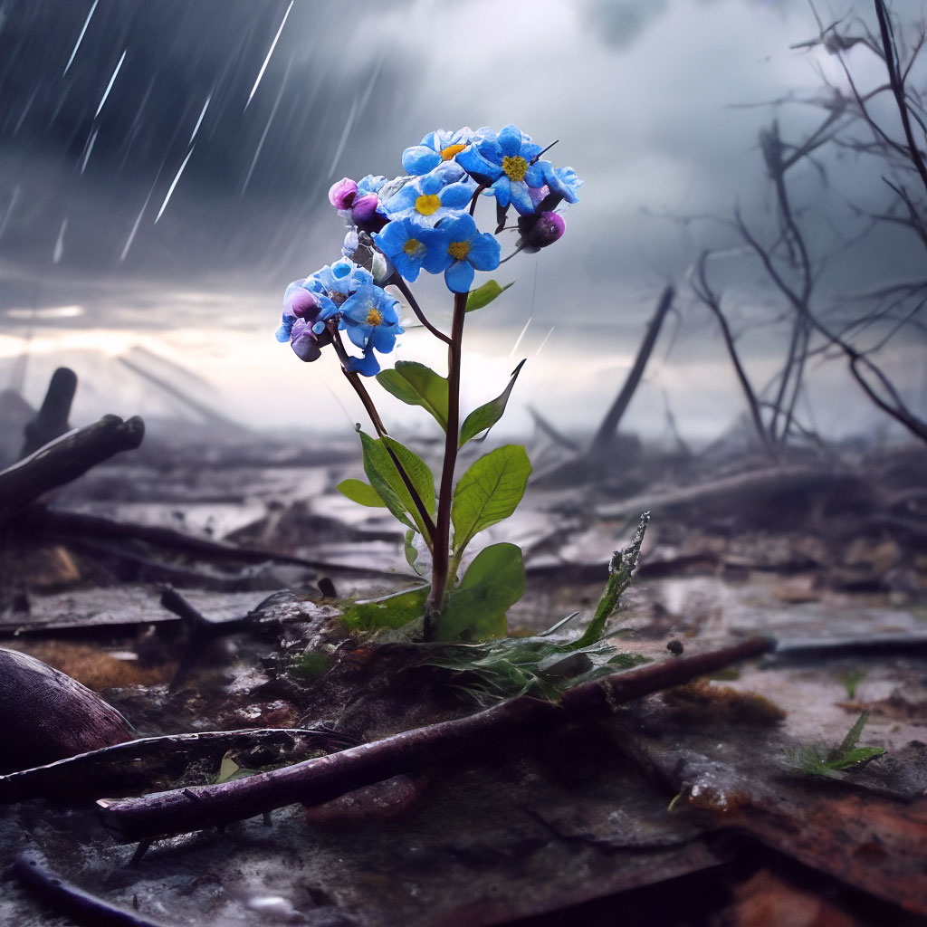 "Forget-me-not" — image created in Shedevrum