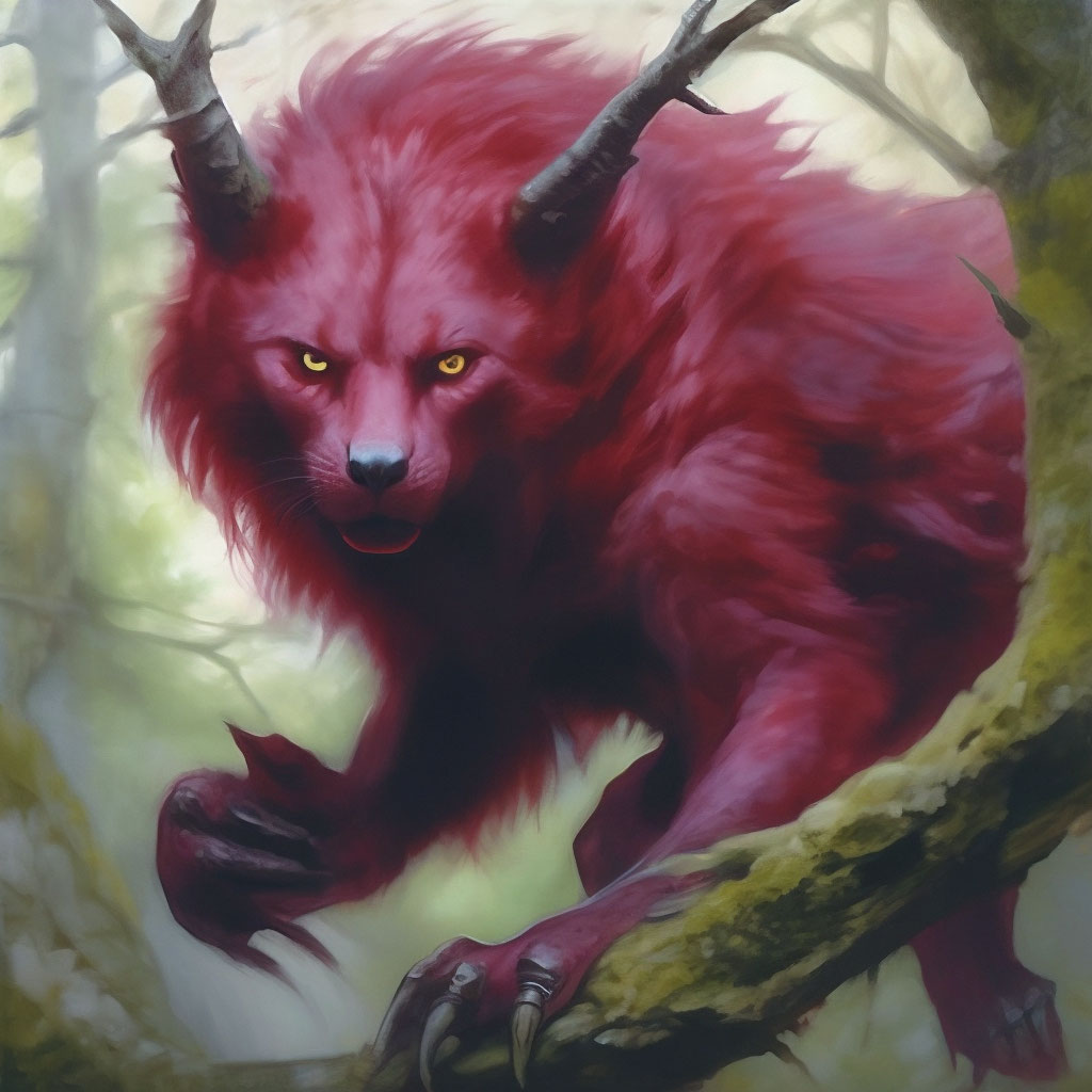 "Insatiable Abnauayu with long hair, large claws and human eyes, when ...