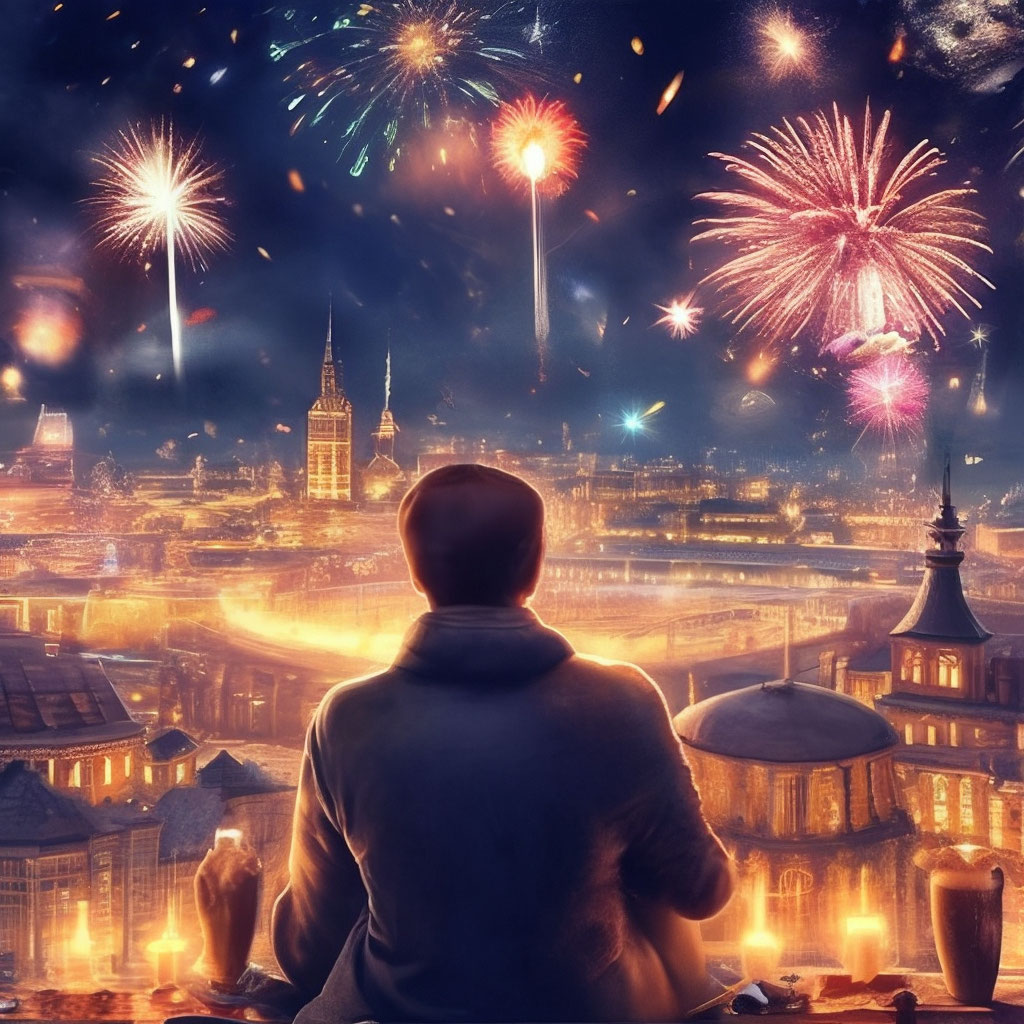 "The best New year in my life" — image created in Shedevrum