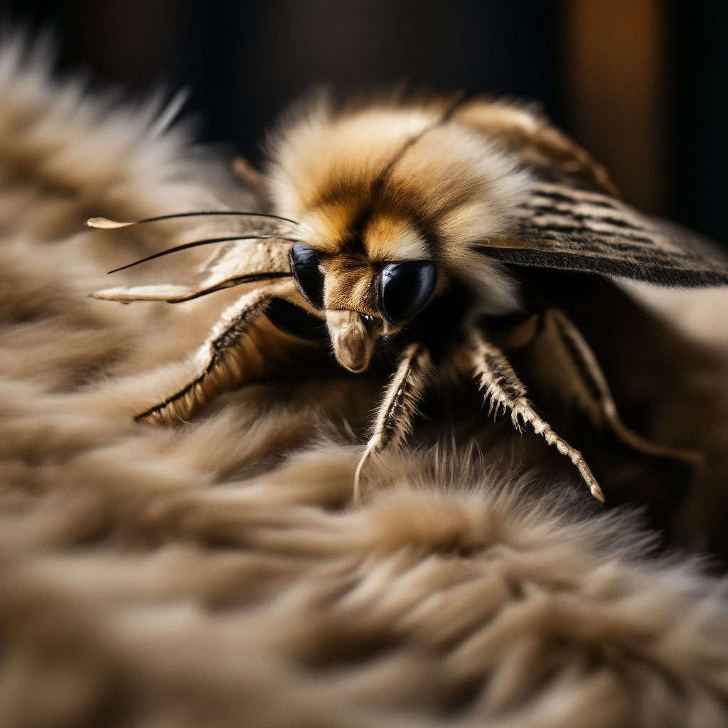 "A moth eats a fur coat" — image created in Shedevrum
