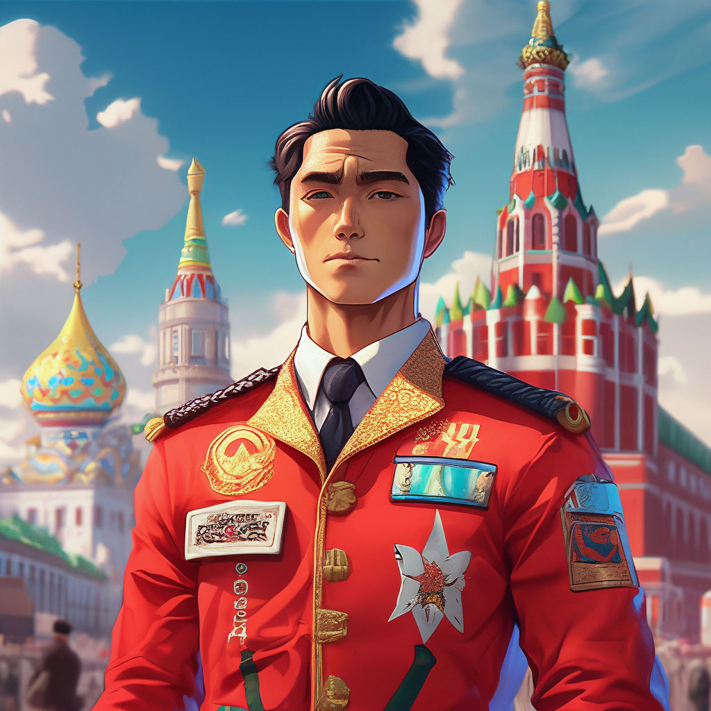 "USSR anime man" — image created in Shedevrum