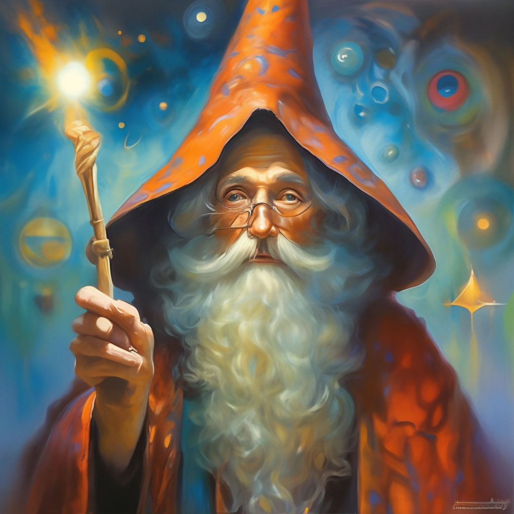 "Portrait of a wizard. surrealism" — image created in Shedevrum