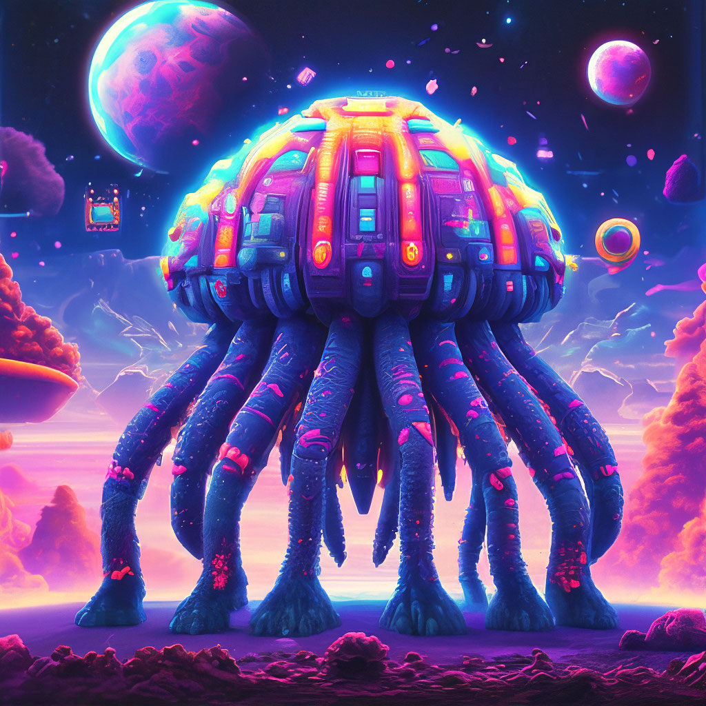 "Galactic Creature, 4k" — image created in Shedevrum