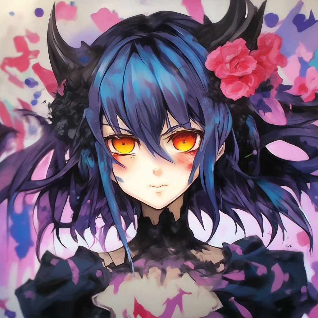 "(づ ‿ )づ Spray-painted art vampire Theresa Apocalypse, in anime style ...