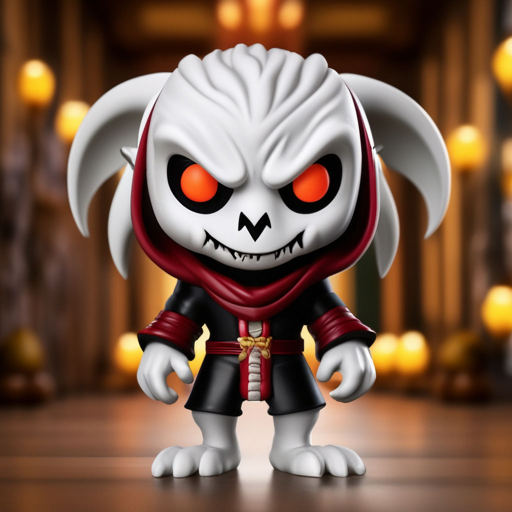 "Evil Azriel from Underfell, agrees, figure in the style of Funko Pop ...