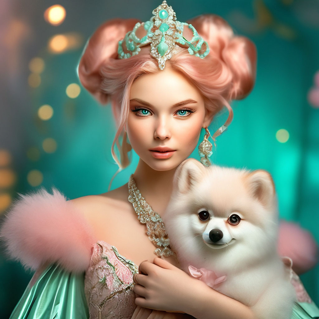 "Beautiful 🍬 nymph,soft peach hair gathered in a voluminous bun ,big ...