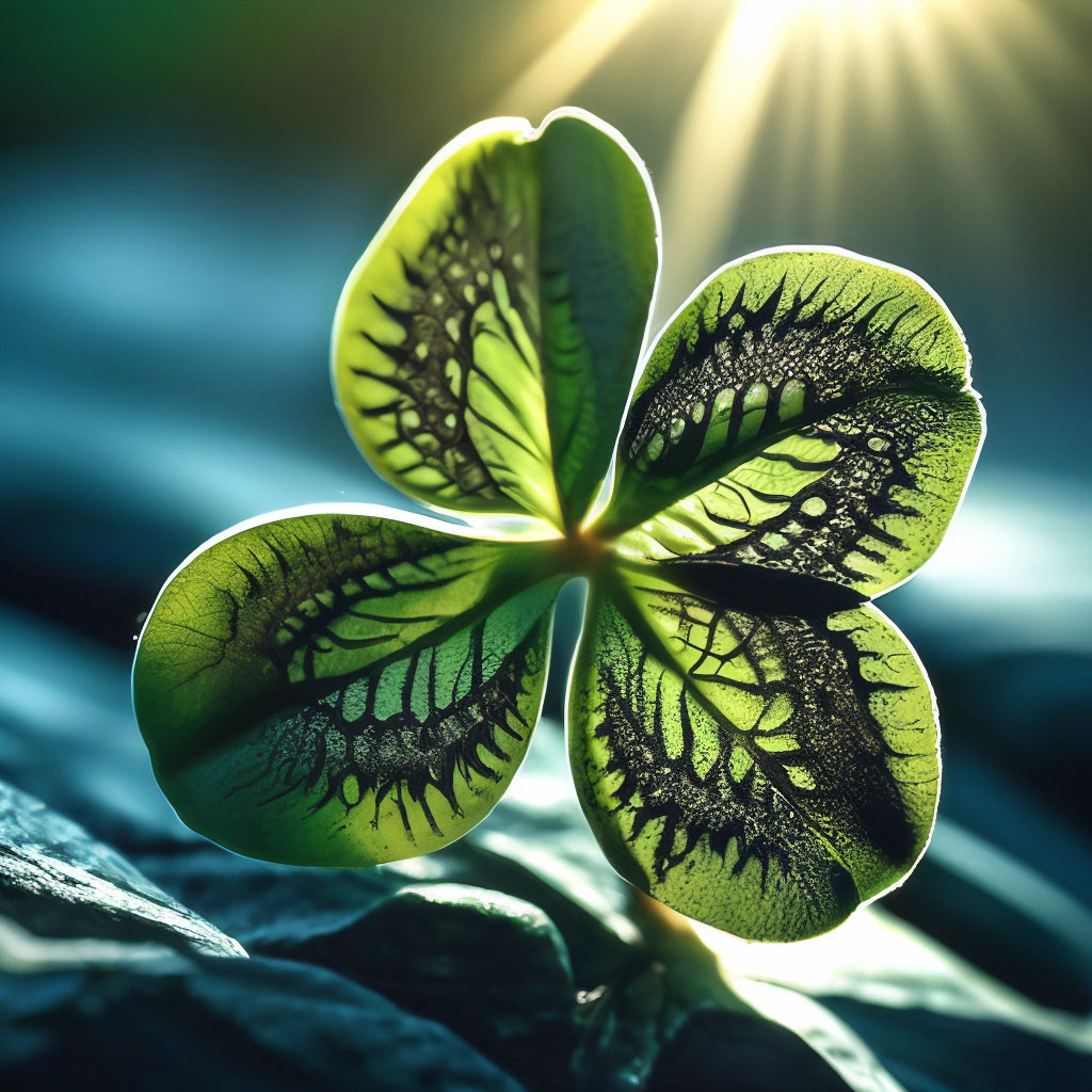 "Four-leaf clover... , filigree, surrealism, fantasy, macro, mystic ...