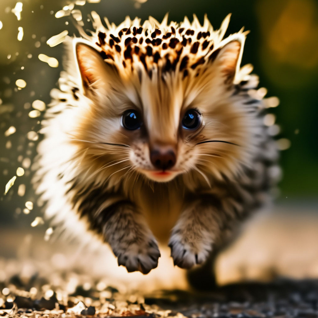 "The Hedgehog cat" — image created in Shedevrum