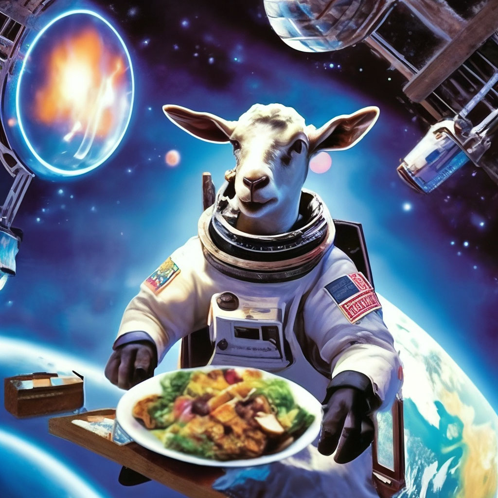 Goat in space:** - She was the first among the goats to boldly soar ...