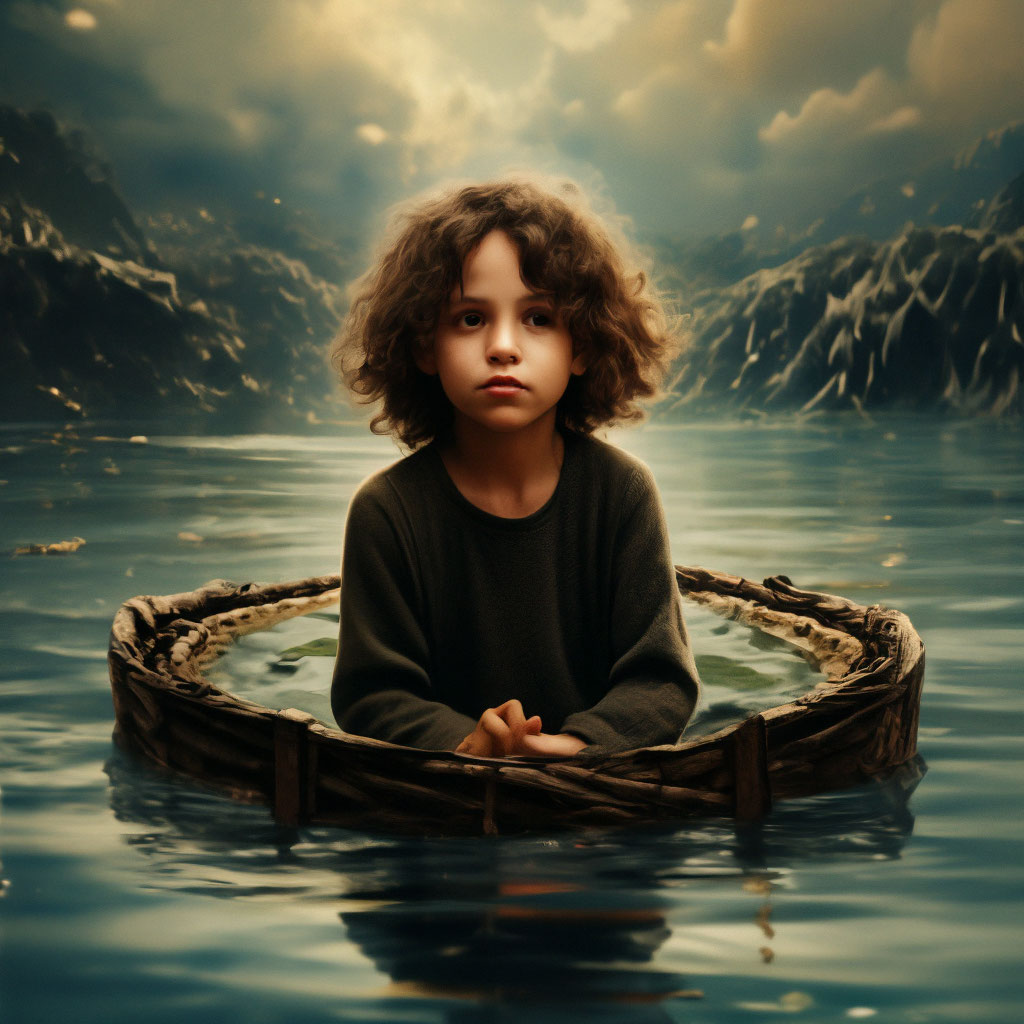 "My little raft of songs and words" — image created in Shedevrum