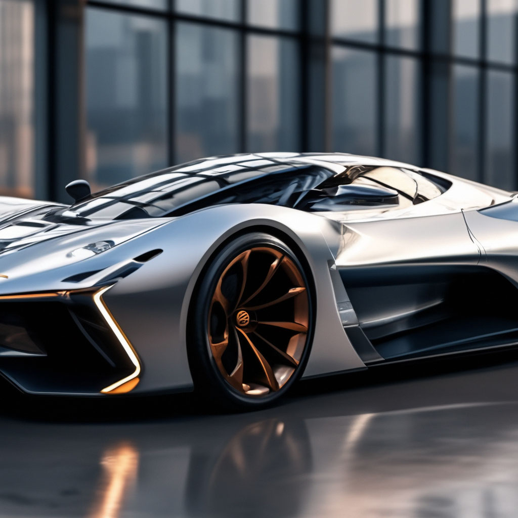 "Car rendering from the designer" — image created in Shedevrum