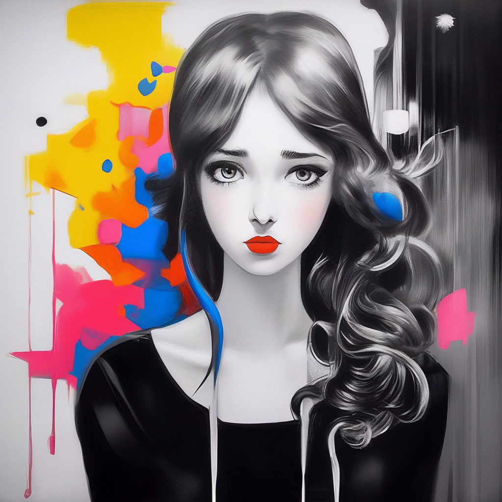 "Naive and stupid girl" — image created in Shedevrum