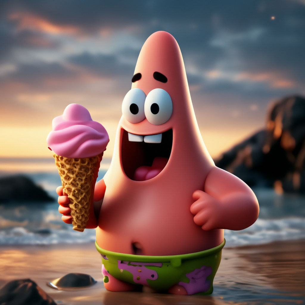 Patrick Star Mangia Il Gelato Enemies à La Mode | Encyclopedia
