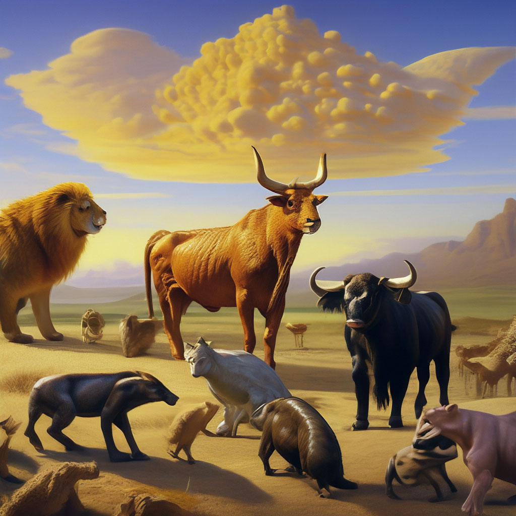 "Genesis 1:24-25: "And B.O.G. said: May the earth produce a living soul ...
