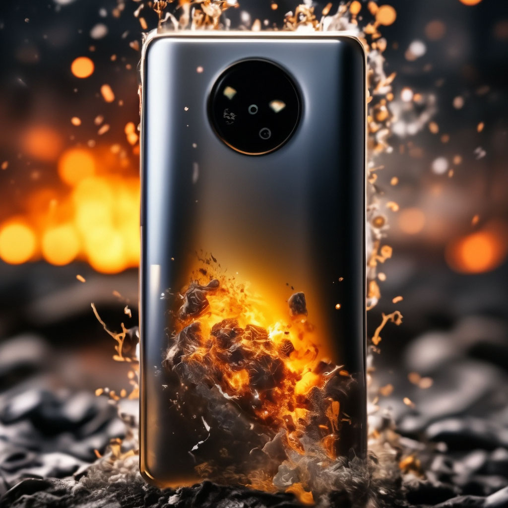 "Poco x3 pro explosion" — image created in Shedevrum