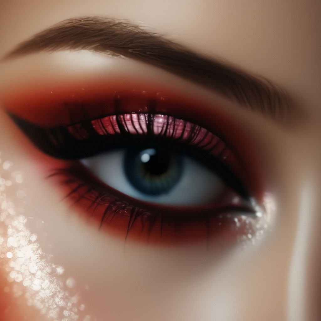 "New Year's makeup, bright, gentle, unusual, stylish, beautiful, close ...