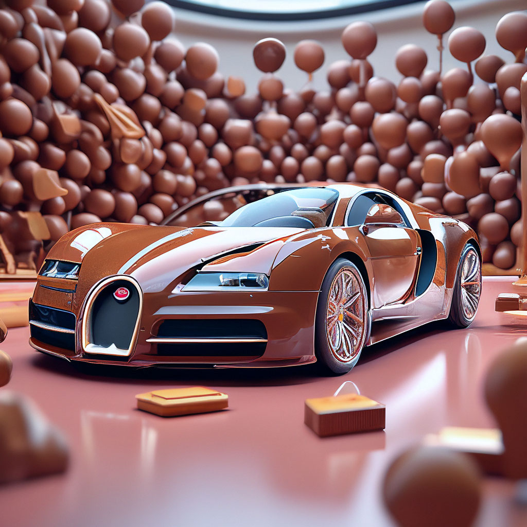 "Chocolate Bugatti" — image created in Shedevrum