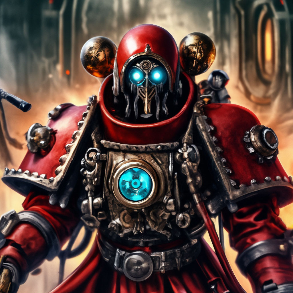 "Warhammer 40000,adeptus mechanicus, techpriest," — image created in ...