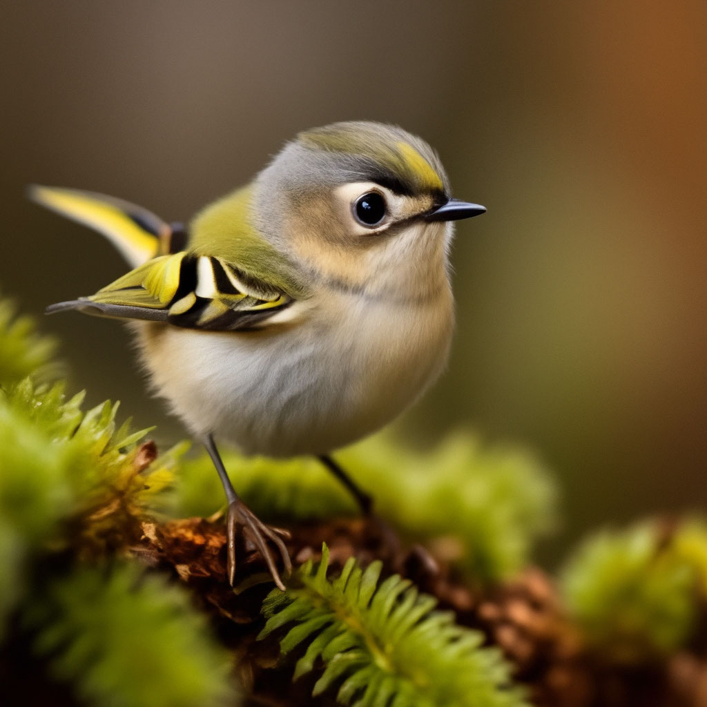 "Kinglet songbird, beautiful, realistic, professional photo, 4k, high ...