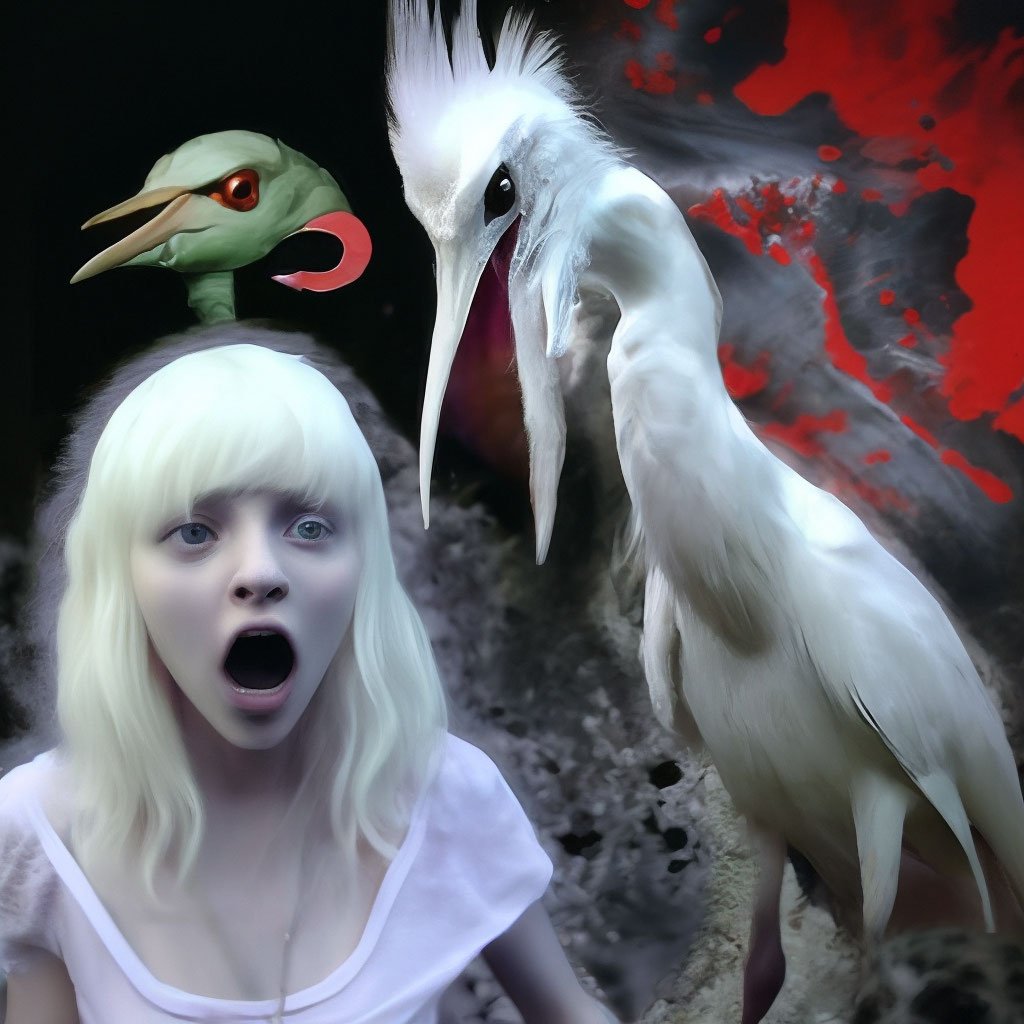 "Collage mutated 3d,albino, scary nasty zoontropy hybrid slimy ...