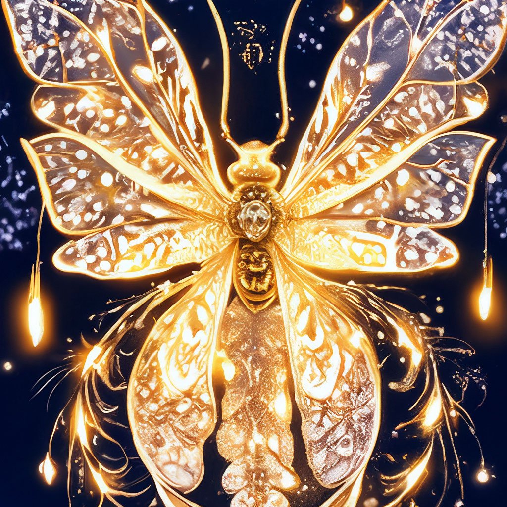 "A beautiful firefly like a sparkle, sparkles, sparkle, a small white ...