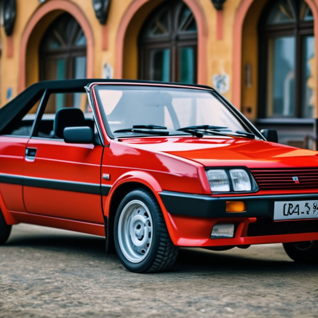 "Hot hatch convertible Lada Samara RSI." — image created in Shedevrum