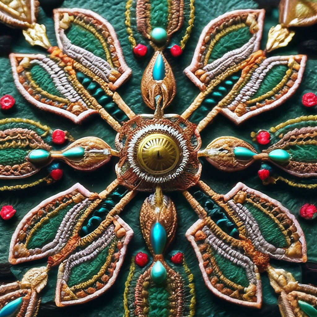 "The ornament is symmetrical, there are many identical details in the ...