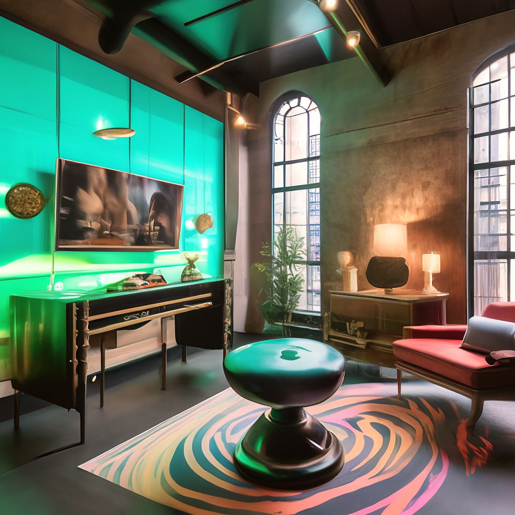 "An art Deco loft photo studio with phosphor paint from the most famous ...