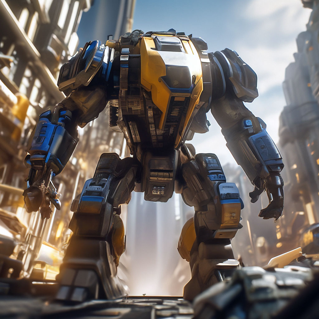 "Realistic, 32k, small combat mech, detailed, brutal" — image created ...