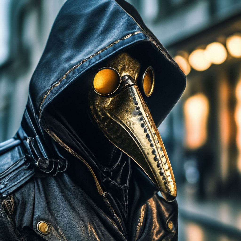 "Cyberpunk, beak mask, the man in the mask of the doctor of the 16th ...