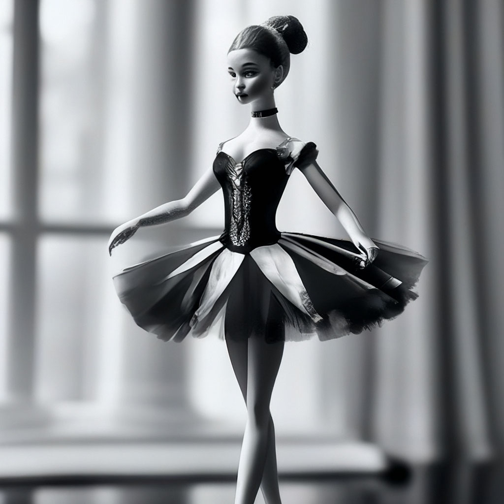"Elegant graceful articulated ballerina doll, realistic, UHD" — image ...