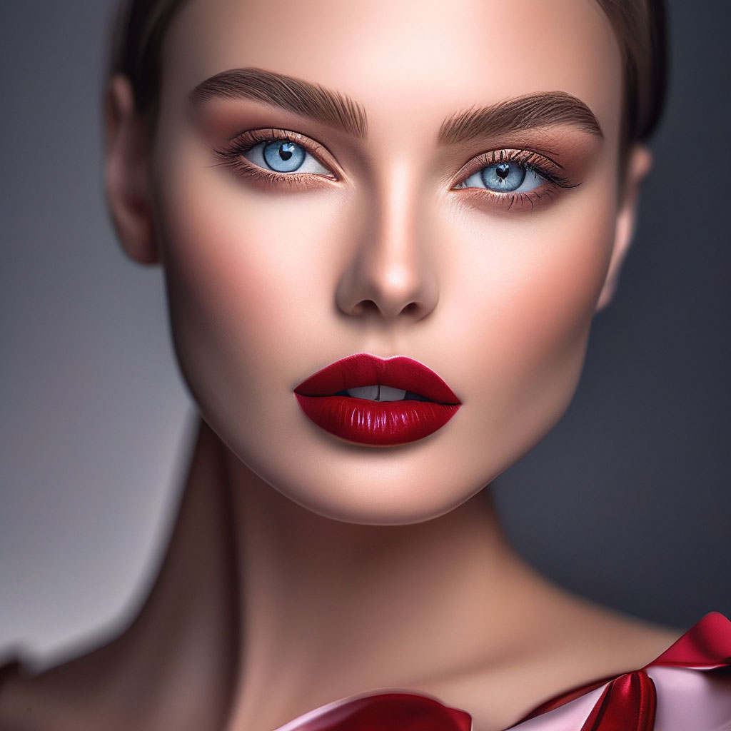 "Professional fashion photo, fashion dress,makeup, refined style ...
