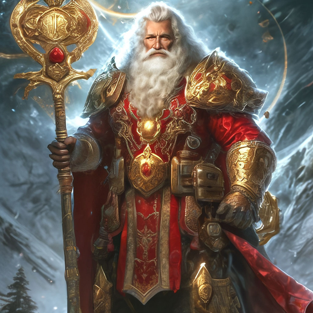 "Santa Claus in the form of Odin the All-Father, Atlantic physique ...