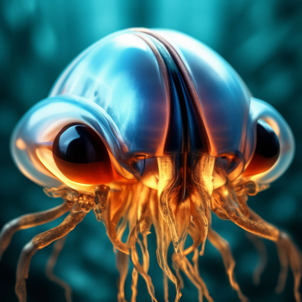 "Blup:a small translucent elliptical-shaped creature floating in the ...